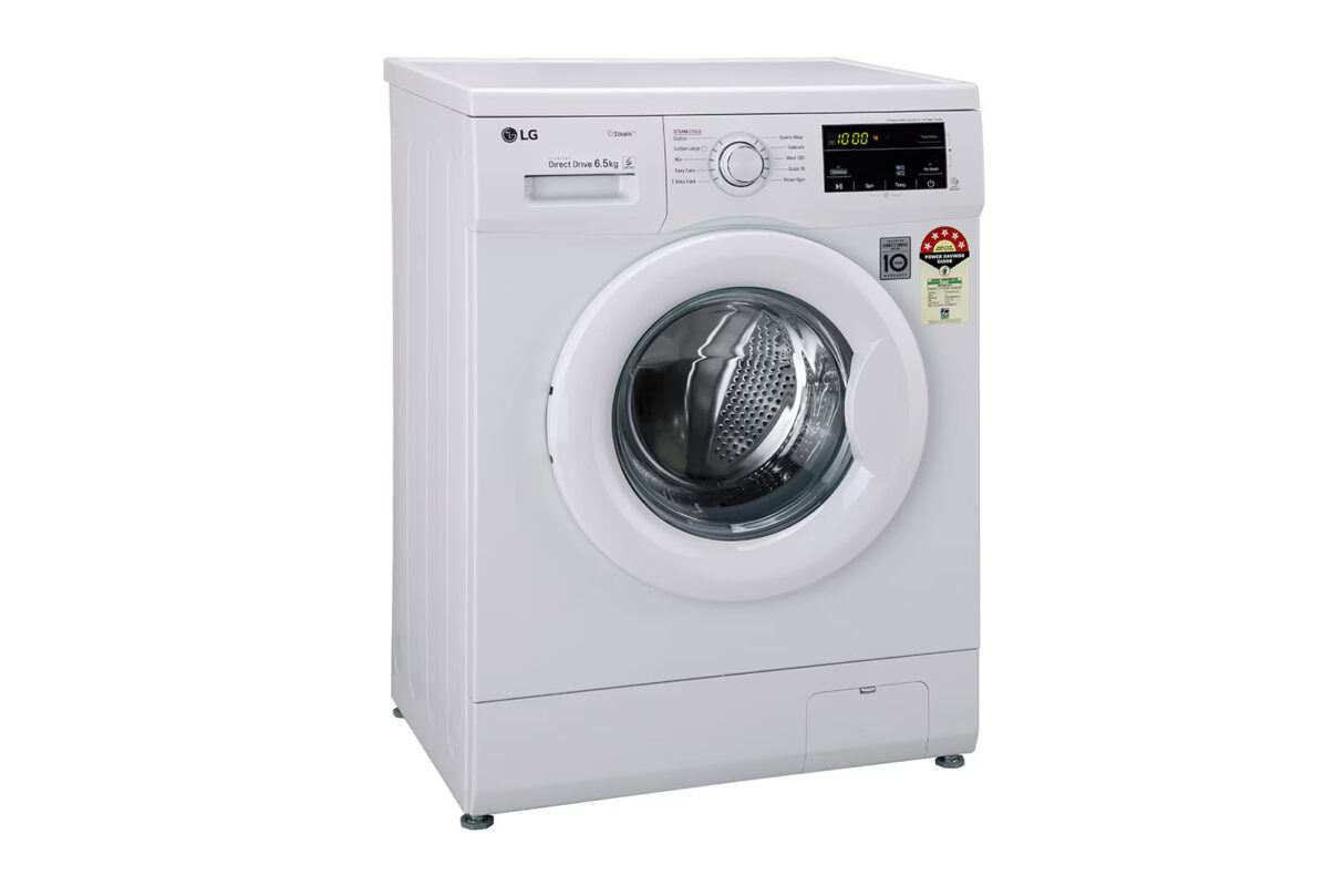 LG 6.5Kg Front Load Washing Machine, Inverter Direct Drive, White ...